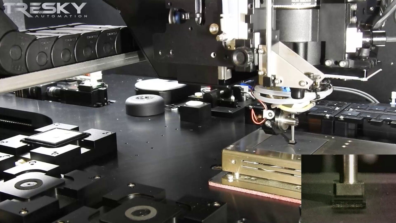 Tresky Ultrasonic Bonder: Cloth Bonded Chip/Substrate Connections.